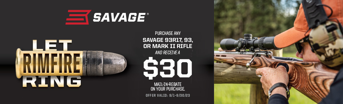 Savage Let Rimfire Ring Rebate 2023 | Gun Rebates | GunBroker
